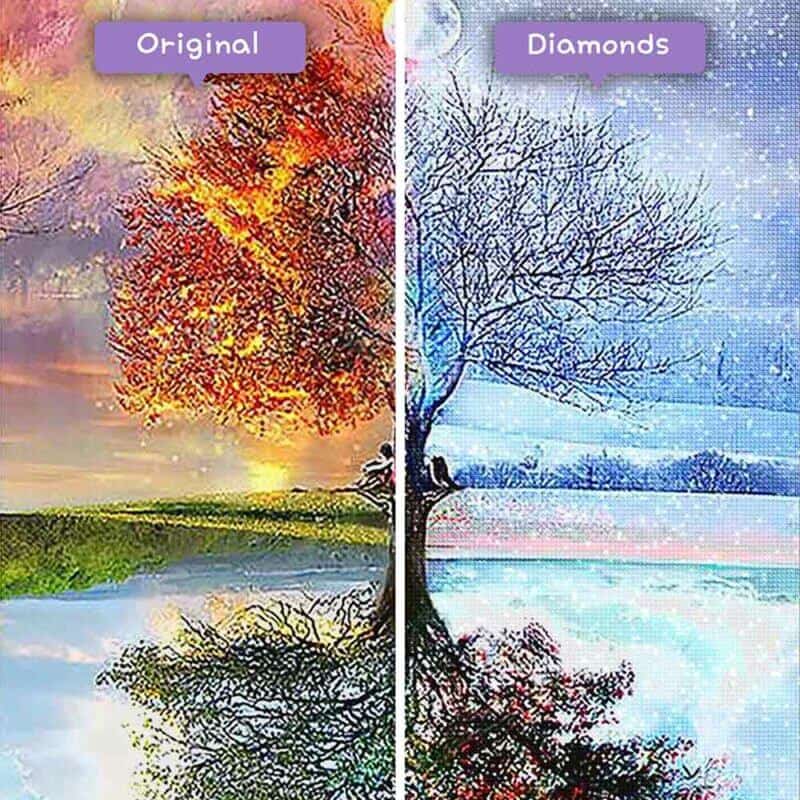 Diamond Painting 4 Seasons Tree – Diamonds Wizard | The Best Diamond ...