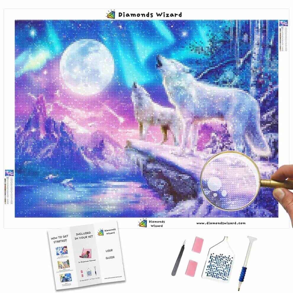 Diamond Painting Galaxy Wolf – Diamonds Wizard | The Best Diamond ...