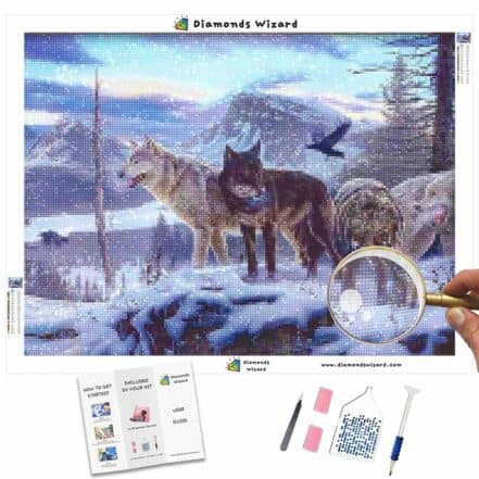 Diamond Painting Wolf Pack – Diamonds Wizard | The Best Diamond ...
