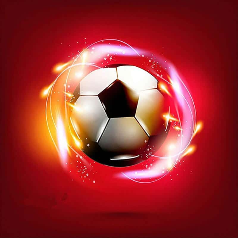 Diamond Painting Red Soccer Ball – Diamonds Wizard | The Best Diamond ...