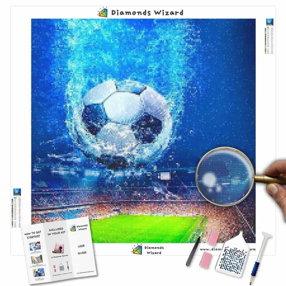 Diamond Painting Soccer Ball And Flags – Diamonds Wizard | The Best ...