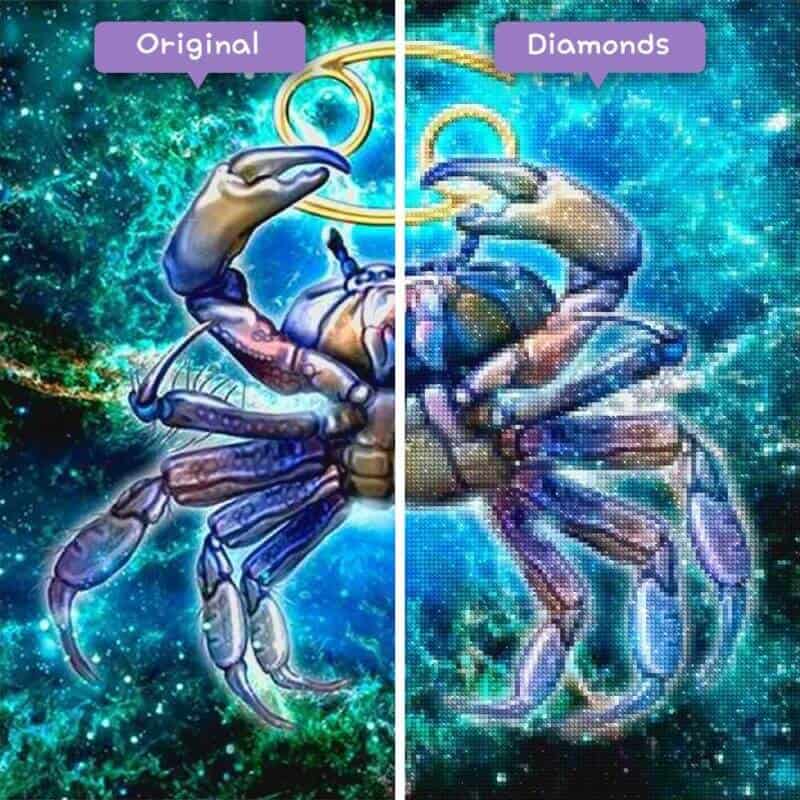 Diamond Painting Zodiac Sign Cancer – Diamonds Wizard | The Best ...