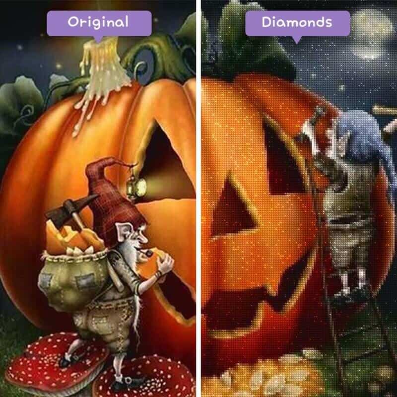 Diamond Painting Pumpkin And Goblins – Diamonds Wizard | The Best ...