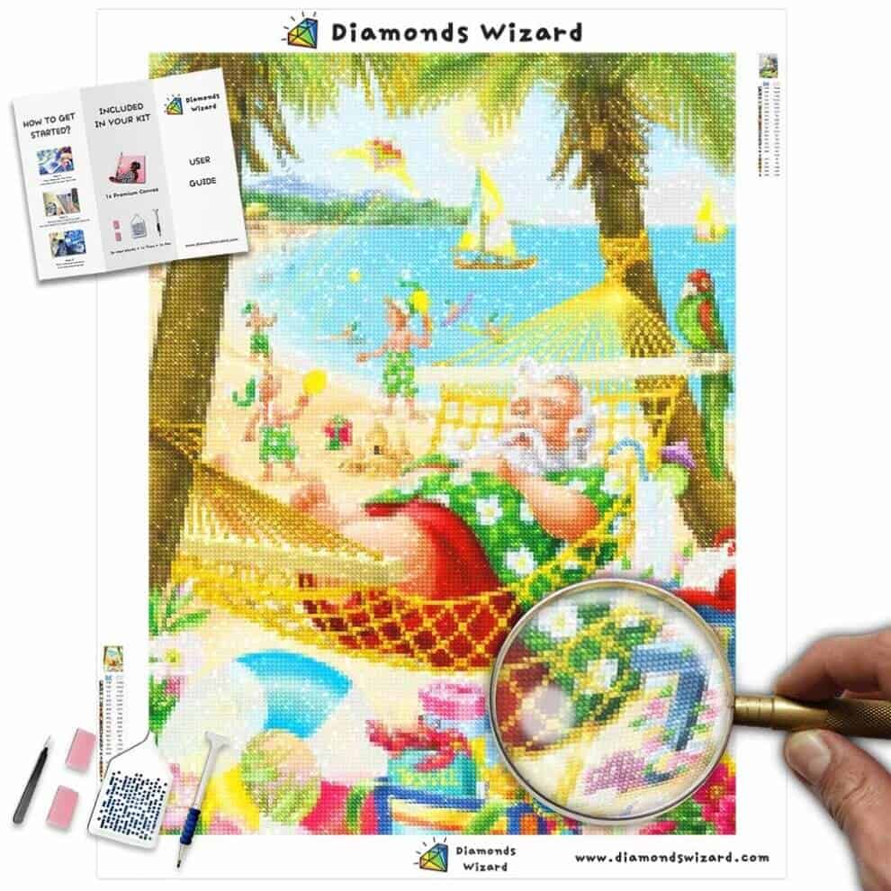 Diamond Painting Santa's Beach Break – Diamonds Wizard | The Best ...