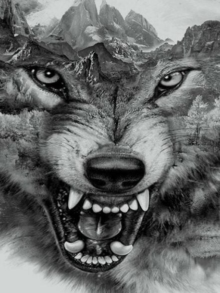 Diamond Painting Ferocious Wolf – Diamonds Wizard | The Best Diamond ...