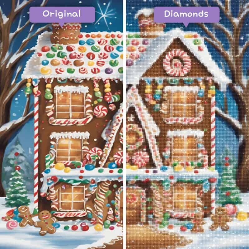Diamond Painting Gingerbread House – Diamonds Wizard | The Best Diamond ...