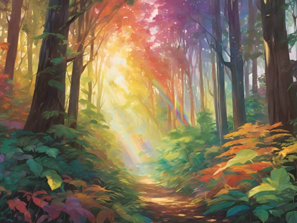 Diamond Painting Radiant Rainbow Forest – Diamonds Wizard | The Best ...